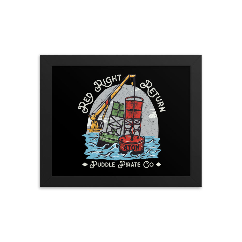 Red Right Return Framed Poster – Puddle Pirate Co.